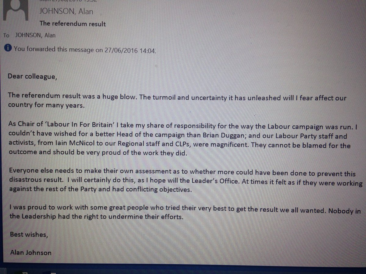 Evidence that the Corbyn office worked against EU Remain campaign ...