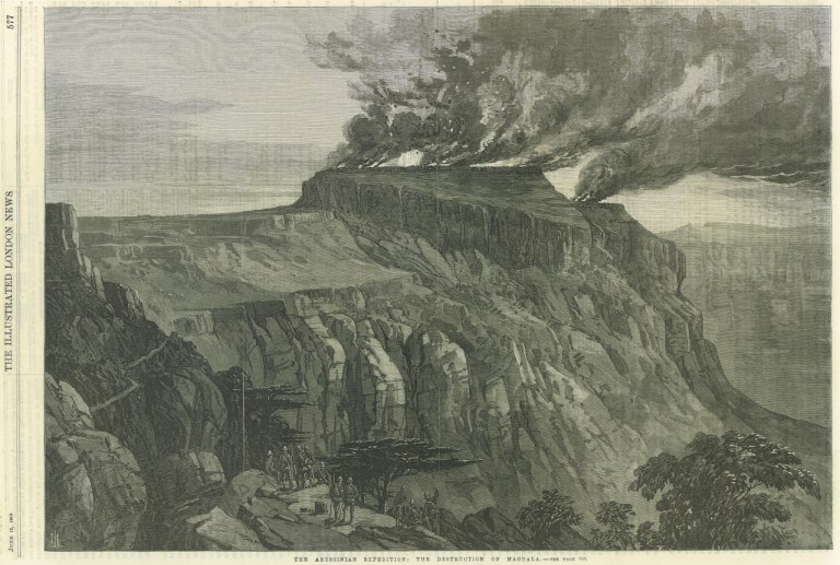 A drawing of Emperor Theodorus, after the capture of Magdala, 1868 ...